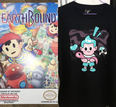 EARTHBOUND KID NES Character T-Shirt Black & Poster Mother EarthBound ...