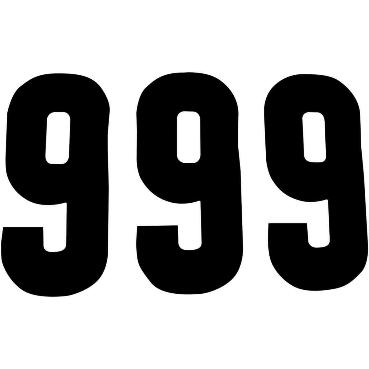N-Style - NII-9B - Pros 2 Stick-On Number, 7in. - No.9 - Black for sale ...