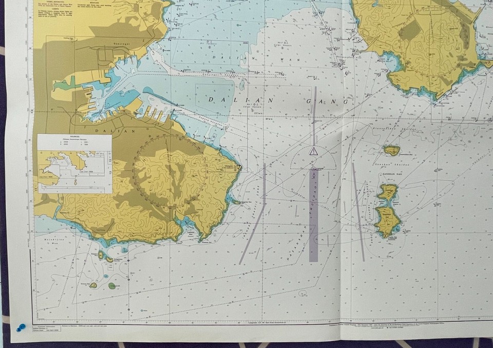 Admiralty 3697 china-Yellow Sea Dalian Gang Approaches Map Chart ...