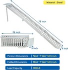 2PCS 72"L x 9"W Foldable Ramps Folds into 3 Section Loading Ramp 1000lb ...