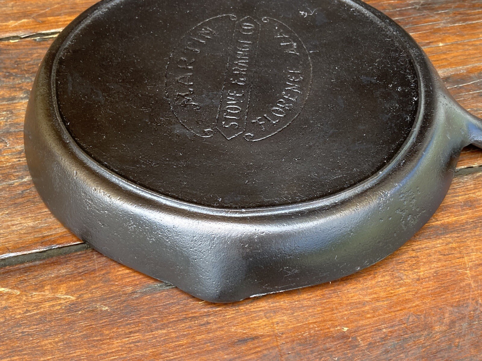 Martin Cast Iron #7 Shallow Skillet with Hamburger Logo | eBay