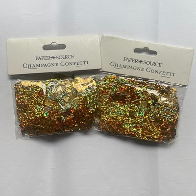 NEW Paper Source Gold Champagne Confetti Holiday Party Decor (Packs of 2) | eBay