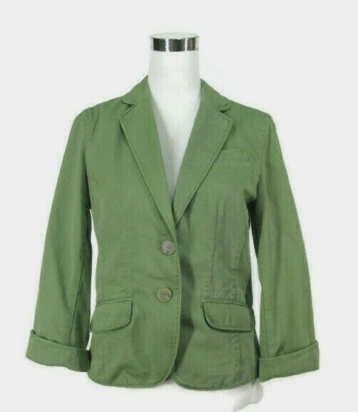 J Crew Chino Jacket M Green Cotton Weathered Broken-In Twill Blazer ...