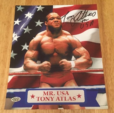 Mr. USA TONY ATLAS Signed Autograph 8x10 Photo WWF WWE WCW ECW With ...