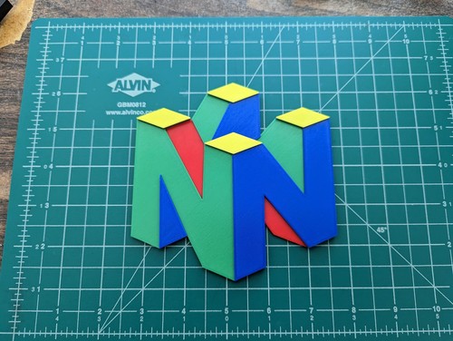 Nintendo 64 N64 cube 3D printed logo color wall mount display | eBay