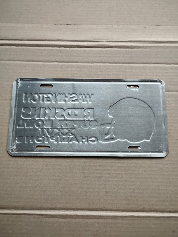 BOOSTER LICENSE PLATE: Washington Redskins Super Bowl XXVI Champions ...