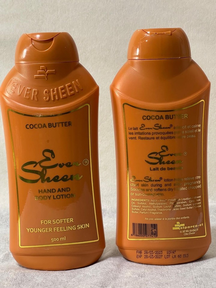 Ever Sheen Cocoa Butter Hand & Body lotion 500ml | eBay