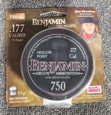 benjamin hollow point hunting pellets .177 cal 7.9 gr 750 count | eBay