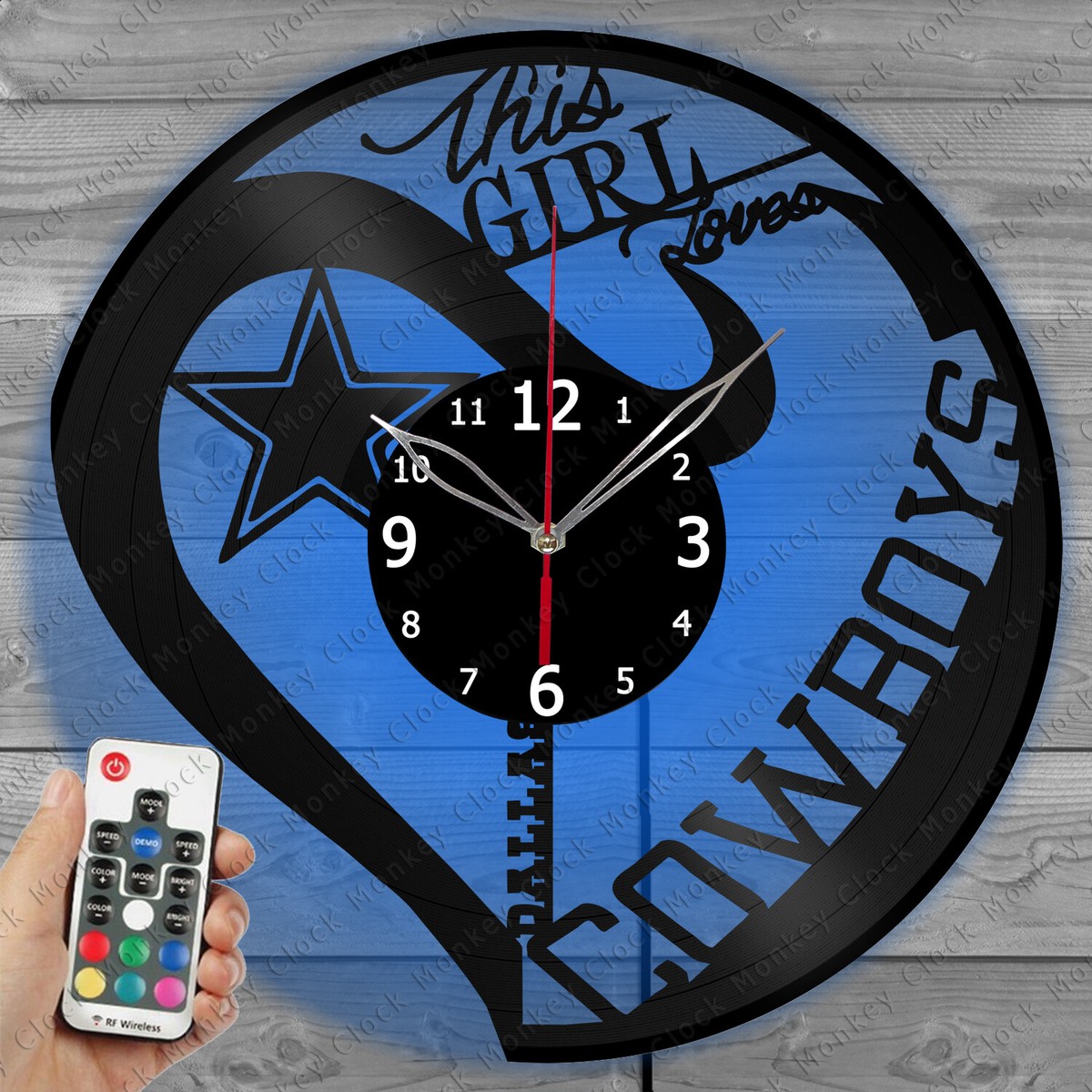 Dallas Cowboys Neon Clock