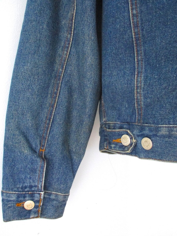 J Crew Oarsman Denim Jean Trucker Jacket Wool Blanket Lining Real Suede ...