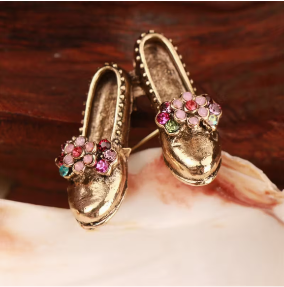 BROOCH- Baroque Style Luxury Beautiful Rhinestone Flower Shoes | eBay