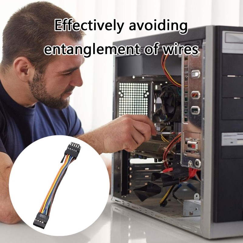 Flat Wire Design USB Internal Motherboard Header Cable For Computer ...