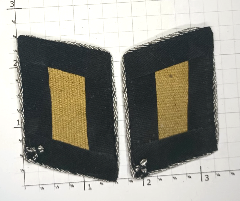 German WW2 Officer Collar Tabs PAIR Standartenfuhrer Colonel | eBay