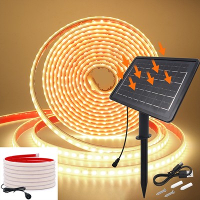 Solar Power COB Neon LED Strip Lights 24V USB Outdoor Lighting ...