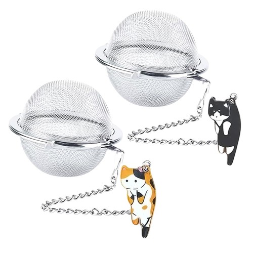 Cat Tea Infuser, 2 Pcs Cute Tea Diffuser Stainless Steel Mesh Loose ...