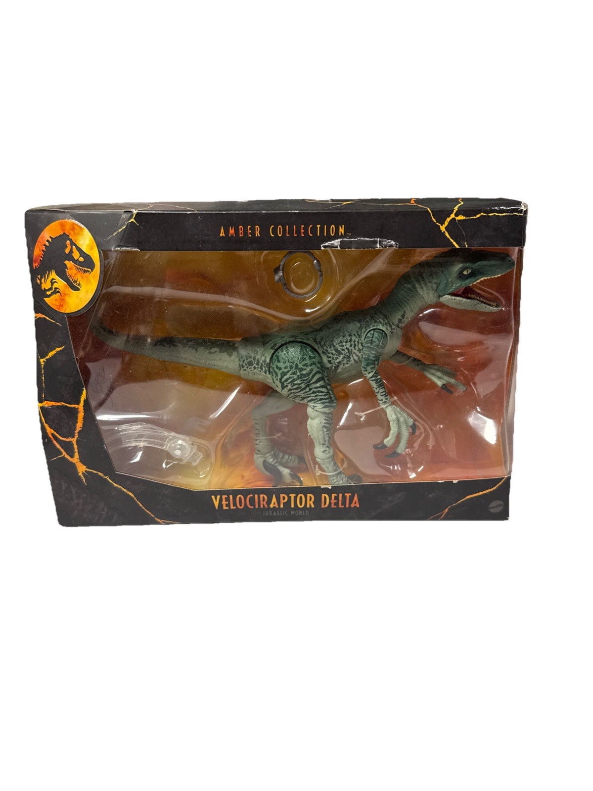 Jurassic World Amber Collection Velociraptor Delta Raptor Figure New 1: ...