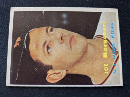 1957 Topps Baseball Card # 191 Joe Margoneri - New York Giants RC (VG ...