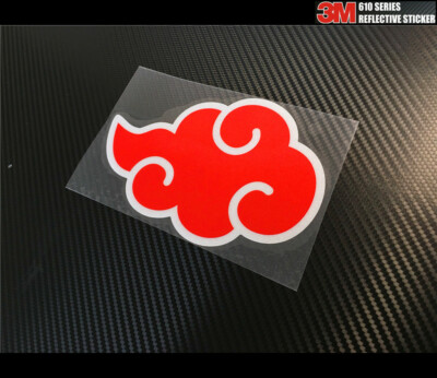 the Akatsuki Cloud Sticker Symbol Naruto Anime JDM Car Reflective #N48 ...
