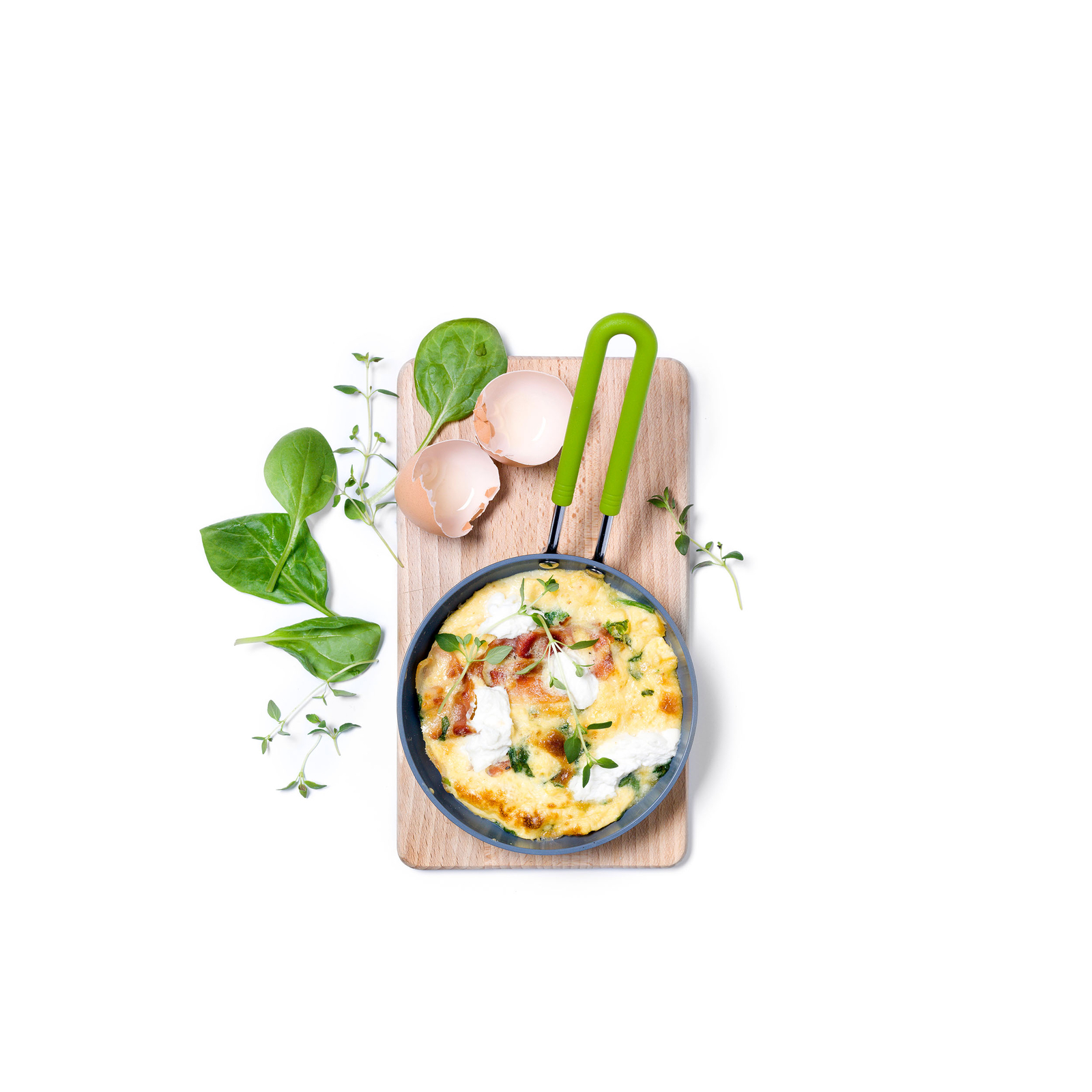 GreenPan 12.5cm Ceramic Non-Stick Small Frying Pan Egg Expert Pan (Open ...