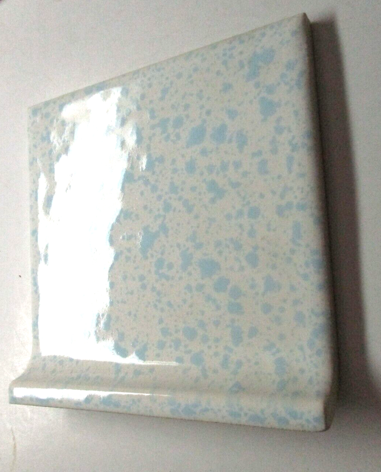 1 Cove Base Wall Tile Florida USA FT 4-3/8" Ceramic Sky Blue Flakes on ...