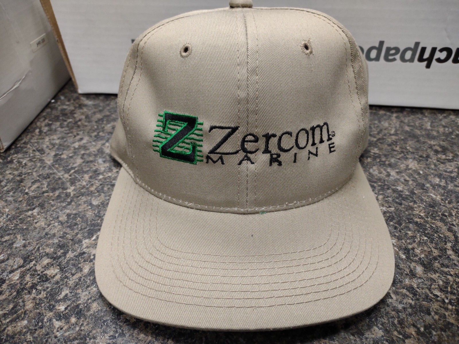 Vintage Embroidered Zercom Marine Hat Fishing | eBay