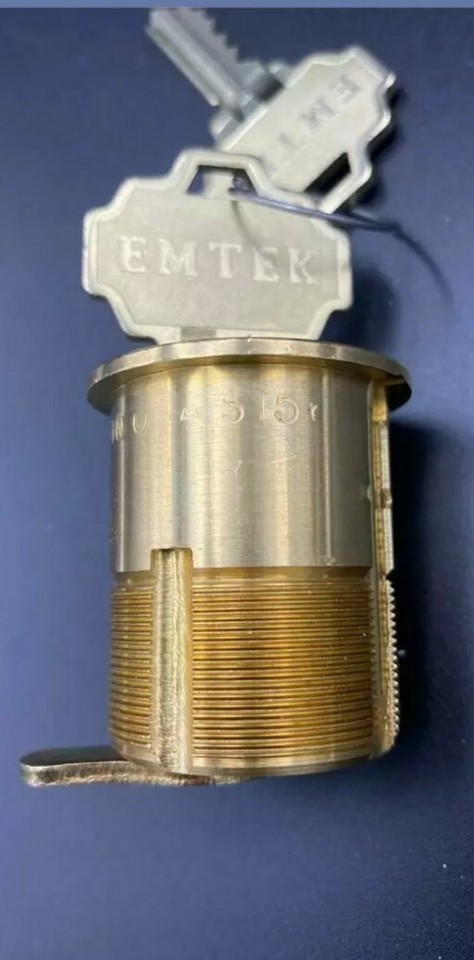 NEW Emtek Cylinder Lock Brass With 2 Keys S15 | eBay