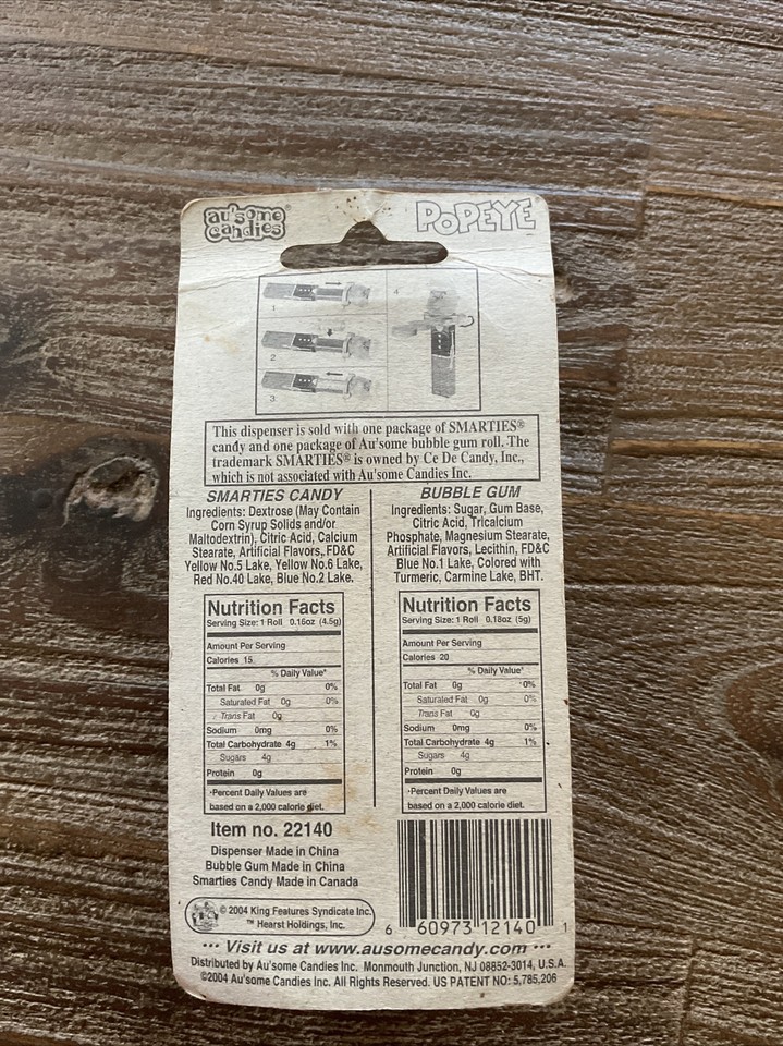 Klik Candy Dispenser Popeye's "Olive Oyl" 2004 Smarties Au'some Bubble ...