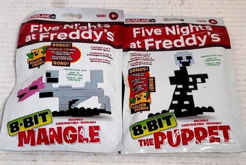 Five Nights At Freddy's 8-Bit Mangle & Puppet 2016 New Sealed McFarlane ...
