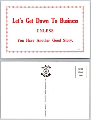 Lets Get Down To Business Postcard | eBay