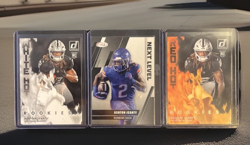 Ashton Jeanty 3 Card Lot. White Hot & Red Hot Rookie Cards. Sage Next ...