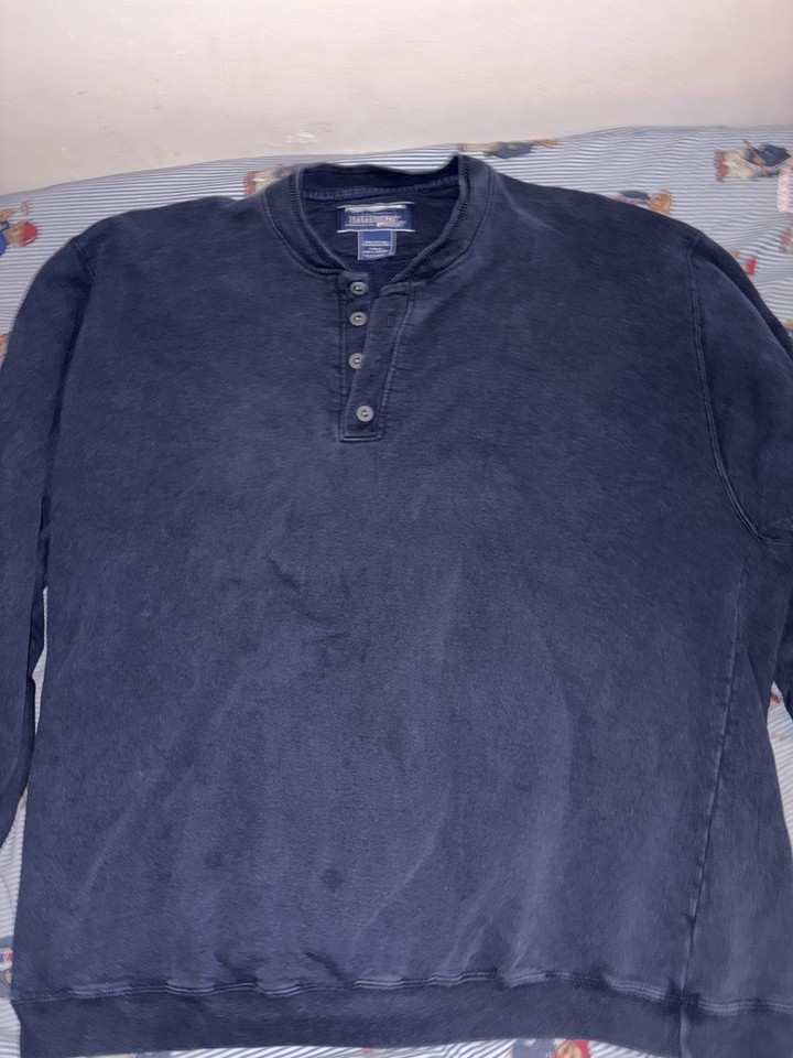 Vintage LL Bean Russell Athletic Mens 2XL tall Henley crewneck MIUSA | eBay