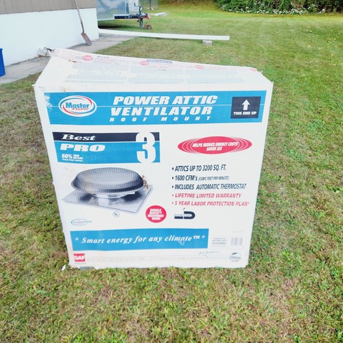 Master Flow Power Attic Ventilator. Roof Mount. New Open Box. | eBay