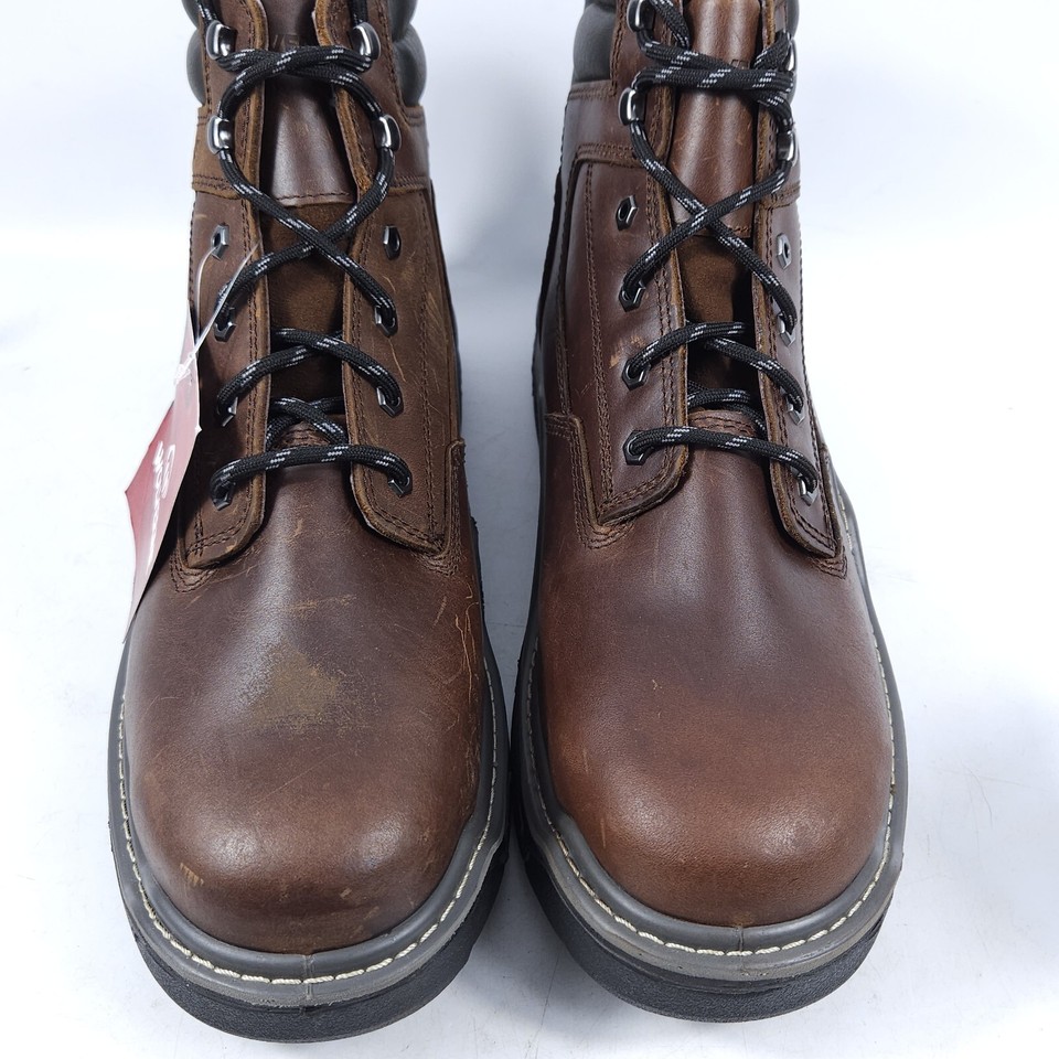 Wolverine Mens Peanut Leather Work Boots Raider Durashock 6in Ins | eBay
