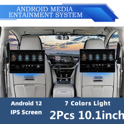 2Pcs Touch screen Car 1+32G Headrest Monitors Video AV Monitor Android ...