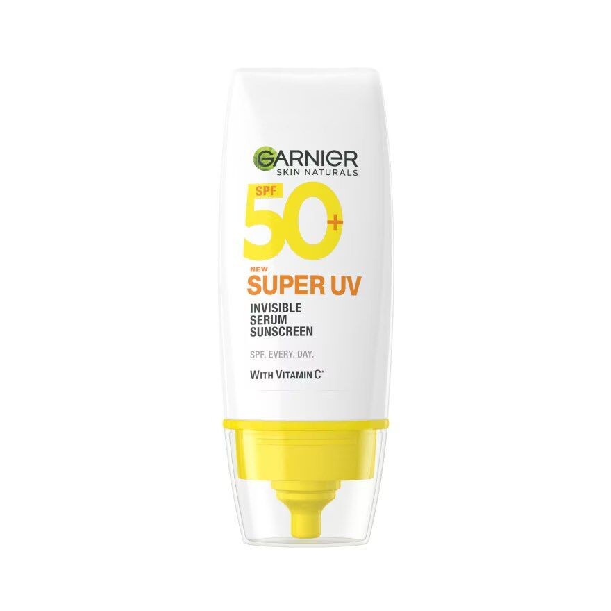 2x Garnier Super UV Invisible Serum Sunscreen light texture SPF 50+/PA ...