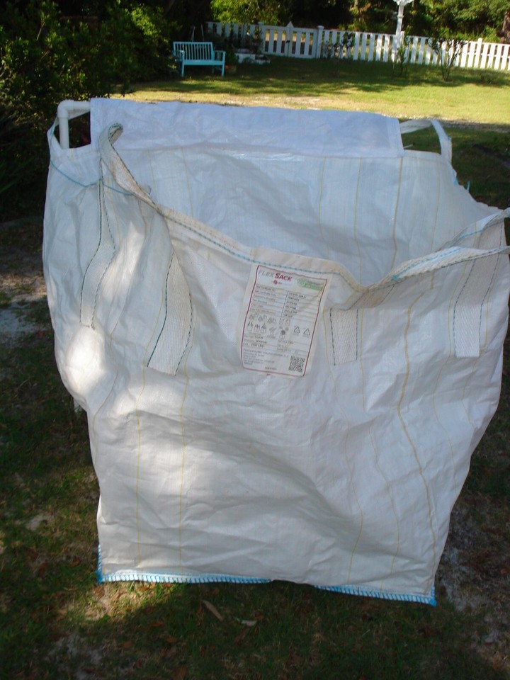 Super sack FIBC Bulk Bags 2500 LBS 35X35X40 Open Top Flat Bottom | eBay