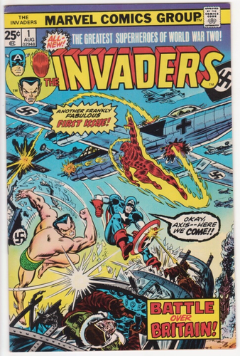 The Invaders #1, Marvel Comics 1975 VF 8.0 First issue. Cap and Namor ...