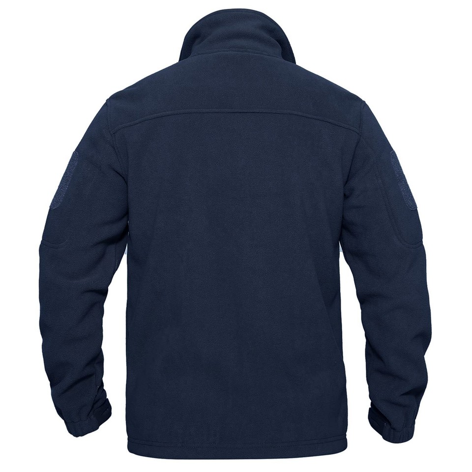 Men's Full-Zip Fleece Jacket Softshell Hiking Winter Windproof Casual ...