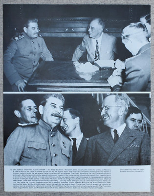 11x14 PHOTO WWII PRESIDENT ROOSEVELT / TRUMAN & JOSEPH STALIN AT ...