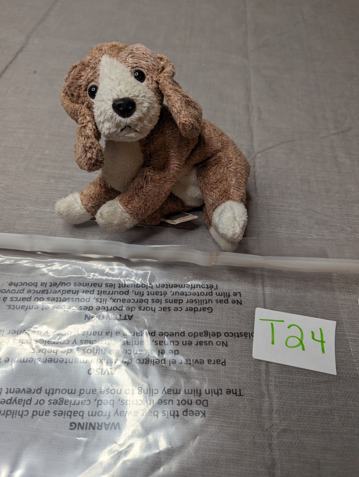 2000 Ty Beanie Baby Sniffer Brown White Paws Dog Floppy Ears Plush Toy ...