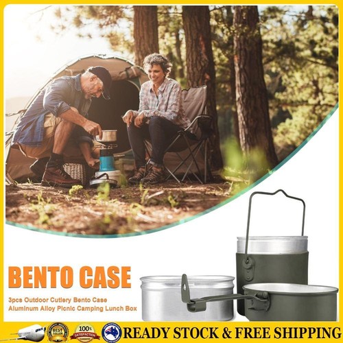 3 In 1 Portable Camping Mess Kit Aluminum Alloy Multifunction for ...