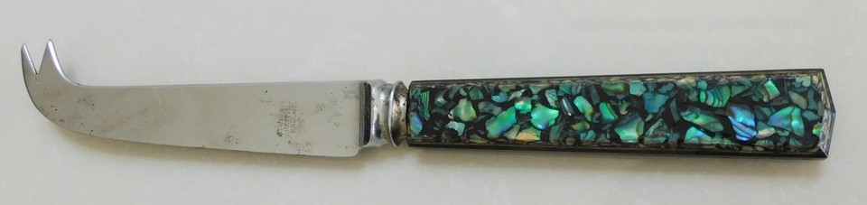 VINTAGE Sheffield England Cheese Knife Stainless Steel-Paua Abalone ...