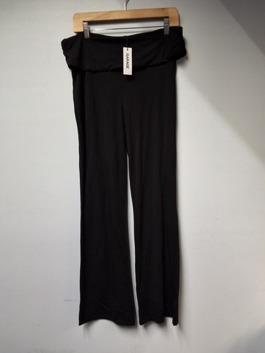 Garage Womens Fold Over Flare Knit Pant Size Large | eBay