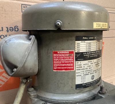 BRIDGEPORT MILLING MACHINE REPLACEMENT MOTOR 2 HP | eBay