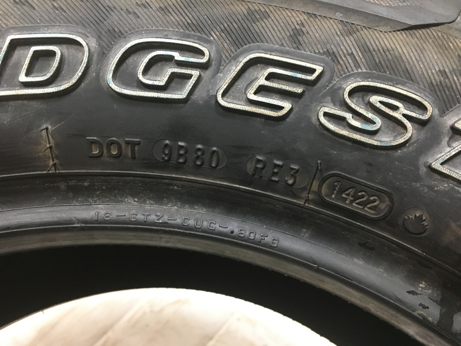 [1] Bridgestone Dueler A/T Revo 3 OWL P265/60R18 265 60 18 Tire 9.75-10 ...