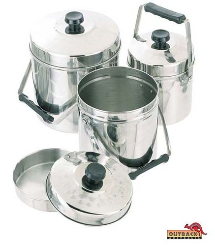 Stainless Steel Billy Kettle 12cm 1.5Lt 14cm 2Lt 16cm 3Lt Camping ...