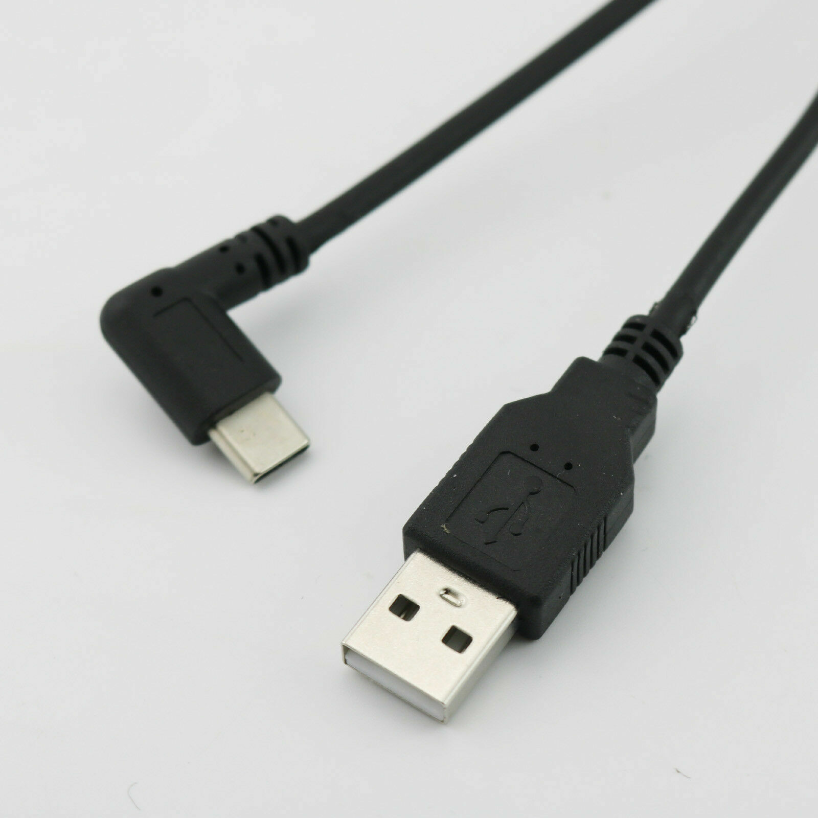 Spiral Coiled USB 3.1 C-Type Male Angle to USB 2.0 A Male Adapter Cable ...