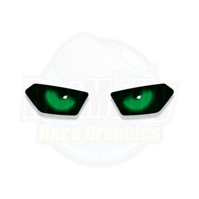WOLF EYE GREEN HEADLIGHT STICKERS - TO FIT KAWASAKI ZX10R 2021 Gen6 ...