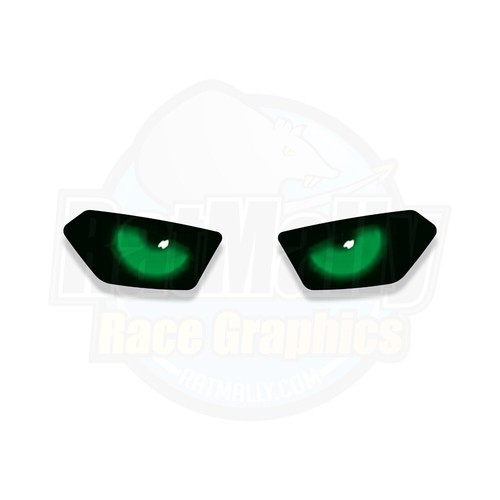 WOLF EYE GREEN HEADLIGHT STICKERS - TO FIT KAWASAKI ZX10R 2021 Gen6 ...