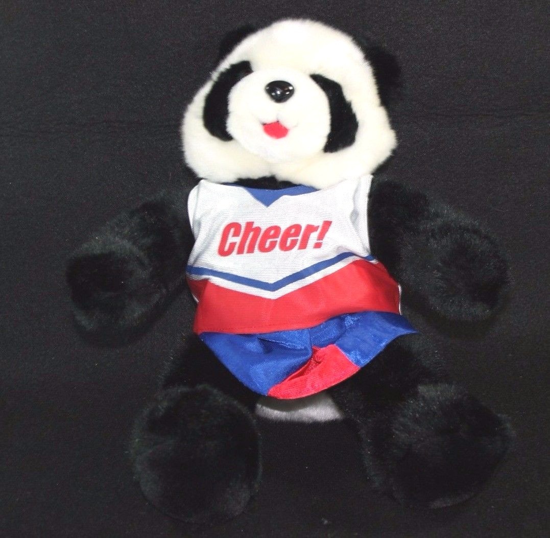 Plush Stuffed Panda Bear in Cheer Uniform Cheerleading Soft Lovey Toy ...